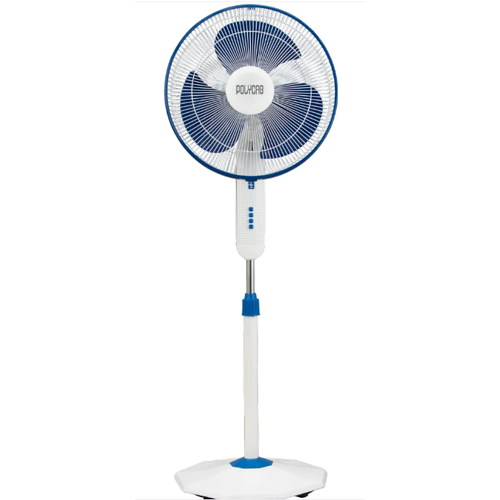 Polycab Aery 400mm 1350 RPM Pedestal Fan (White Blue) – TheElectricOnline